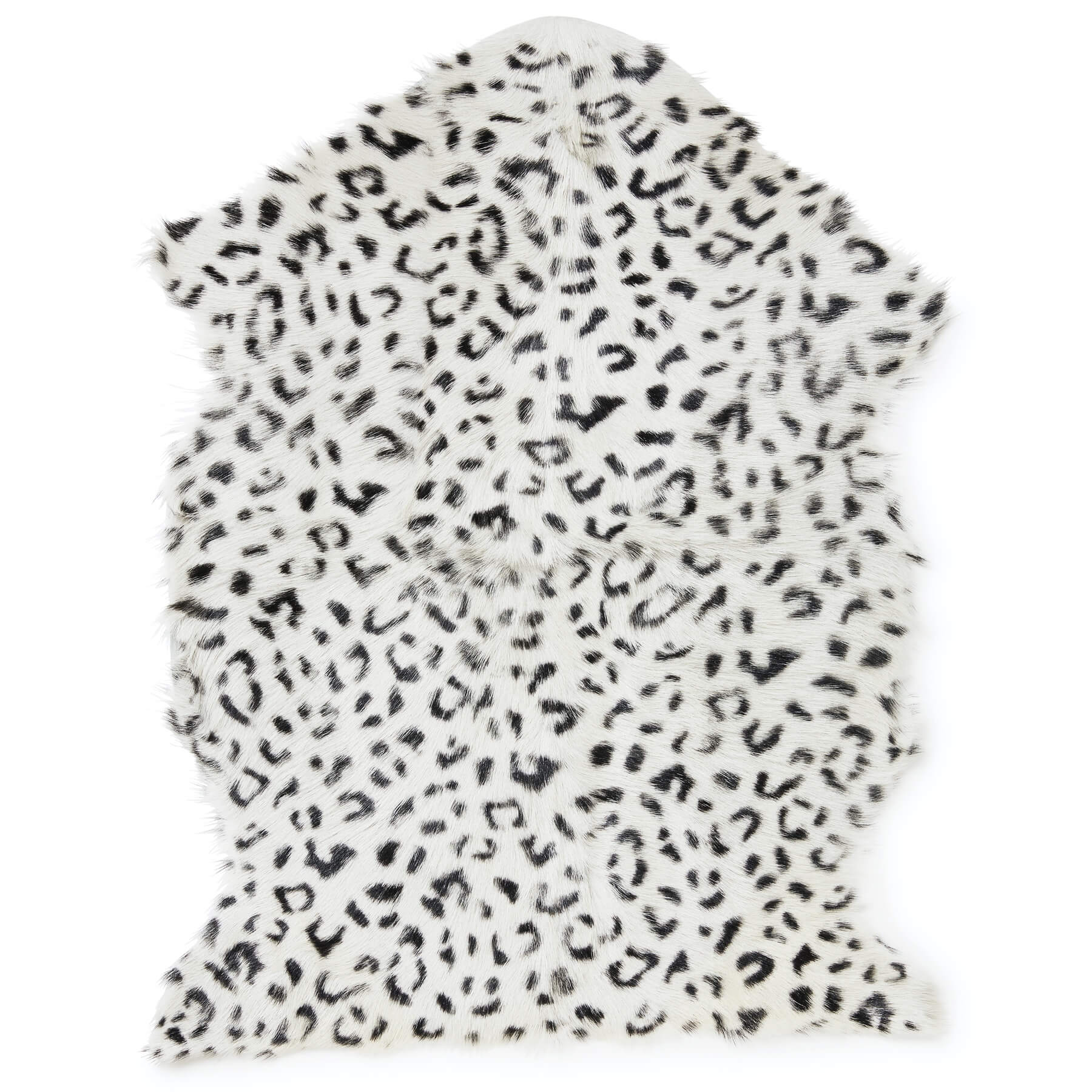 Covor din Piele de Capra, Leopard Print, Gri | Mango+Bloom
